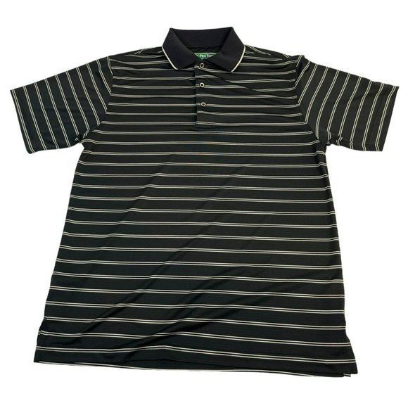 Pro Tour | Shirts | Pro Tour Cool Play Polo Mens M Black White Stripe ...